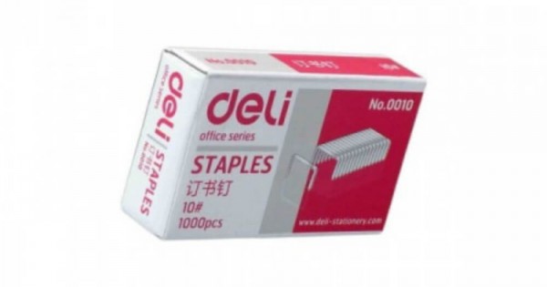Cutie 1000 Capse #10 DELI Essential, Pentru Birou, Crom, Capse pentru ...