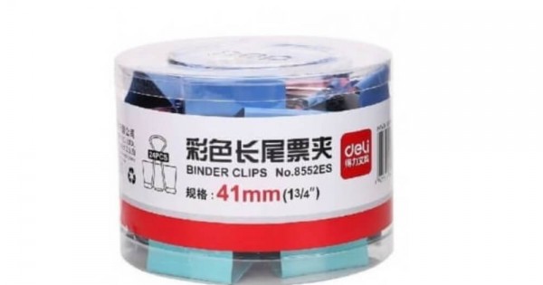 Set 24 Clipsuri Hartie Deli, 41mm, Culori Diverse, Set Clipsuri Hartie ...