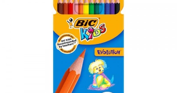 Creioane Colorate BIC Evolution, 12 Buc/Set, Culori Asortate, Set 12 ...