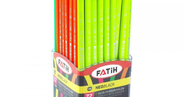 Set 72 Creioane Grafit Fatih Neoblack, Mina HB, Corp Triunghiular de ...