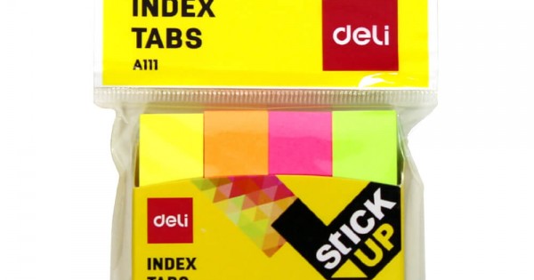 Index Adeziv Hartie, Deli Stick Up, 12x50 mm, Diverse Culori, 400 File ...