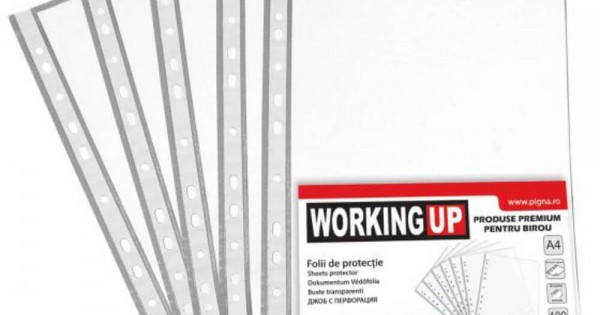 Set 100 Folii Protectie Documente PIGNA A4, 35 Microni, Folie pentru ...