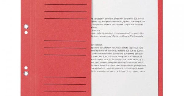 Dosar A4 cu Capse 1/2 Carton, Exacompta Falken, Rosu, Dosar de Carton ...