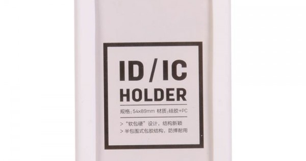 Ecuson Vertical din Silicon pentru Carduri Deli, 54x90 mm, Alb, Capsa ...