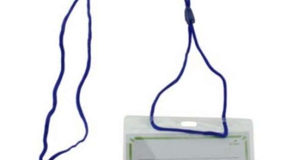 Set 100 Ecusoane Orizontale din Plastic cu Snur Albastru Ecada, 104x75 ...