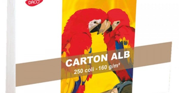 Hartie Cartonata A3 DACO, Alba, 250 Coli/Top, 160 g/m², 297x420 mm ...