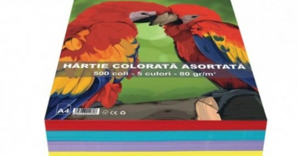 Hartie A4 Daco, 500 Coli/Top, 80 g/m², 5 Culori, Hartie Colorata A4 ...