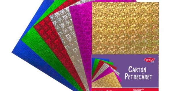 Hartie Cartonata Holografica DACO, 6 File/Top, 23x33 cm, 250 g/m², 6 ...