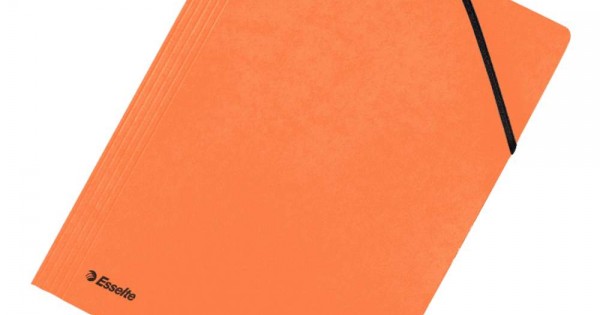 Mapa A4 din Carton cu Elastic Esselte Lux, Portocalie, Mapa Carton ...