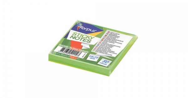 Notite Adezive FORPUS, 75x75 mm, 80 File, Verde, Notes-uri, Post-it ...