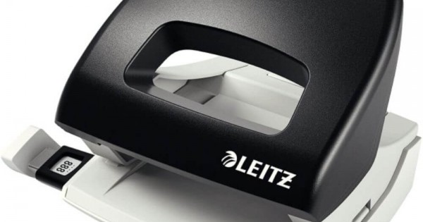 Perforator Leitz 5038, 16 Coli, Negru, din Metal si Plastic, Perforator ...