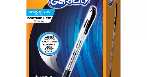 Set 30 Rollere BIC Gelocity Clic, Negre, Varf 0.5 mm, Pixuri Roller ...