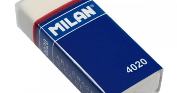 Radiera MILAN 4020, Cauciuc Sintetic, Culoare Alba, Radiere, Radiera ...