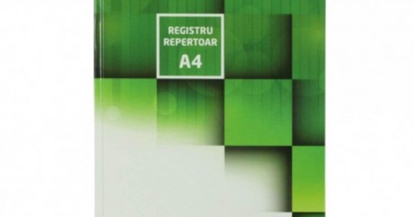 Registru Repertoar Ecada, A4, 96 File, Dictando, Foi Cusute, 60 g/m² ...