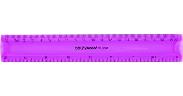 Rigla Flexibila Deli, 20 cm, Mov, Rigla Colorata Flexibila, Rigla ...
