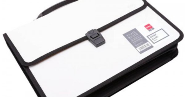 Servieta din Plastic cu Maner A4 Deli, 335x245x38mm, Margini Cusute ...