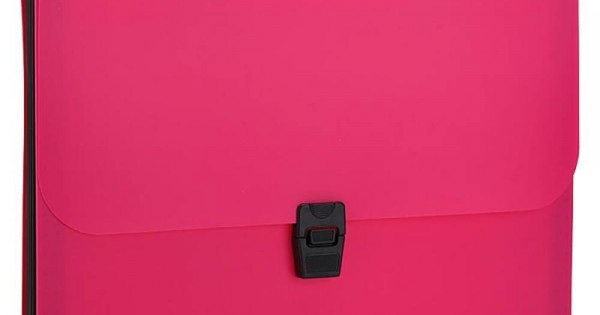 Servieta cu 7 Compartimente Deli, Roz, Cu Inchidere, Maner de Plastic ...