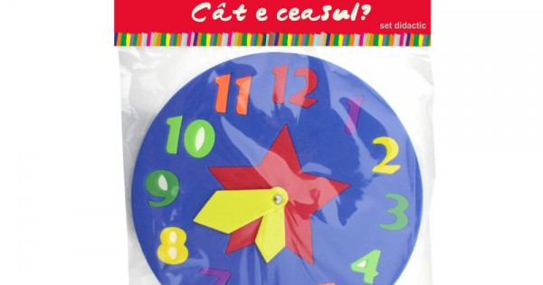 Set Didactic Daco Cat e Ceasul, Multicolor, Spuma, Set Educativ Ceas ...