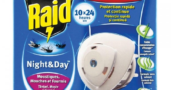 Aparat Electric Raid Night & Day cu Lichid, Impotriva Zburatoarelor si ...
