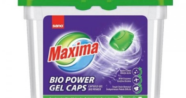 Set 28 Capsule Detergent Gel SANO Maxima Bio Power, Haine Albe si ...