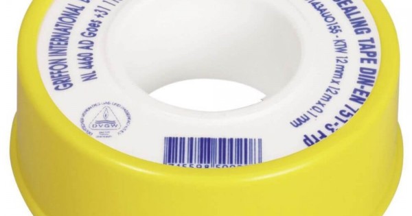 Banda Teflon Griffon, 12m x 12mm x 0.1mm, PTFE, Alb, Banda de Etansare ...