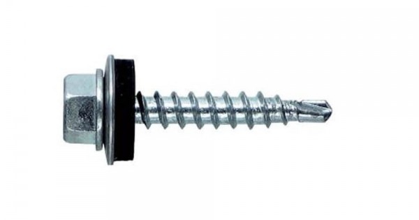 Set 250 Suruburi Autoforante Zincat pentru Metal cu Saiba, 4.8x25 mm ...