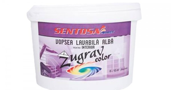 Vopsea Lavabila de Interior Sentosa Zugrav Color, Alba, 1 L, Vopsea ...