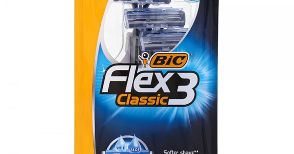 Set 3 Aparate de ras BIC Flex 3 Classic cu 3 Lame, Lame de Barbierit ...