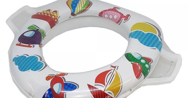 Capac WC pentru Copii, Plastic Alb, cu Modele, Capace WC cu Modele ...