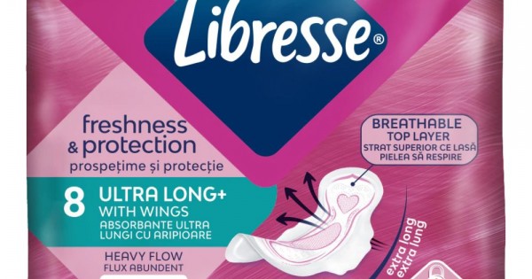 Absorbante Libresse Ultra Long+, 8 Buc, Absorbante Intime, Absorbante ...