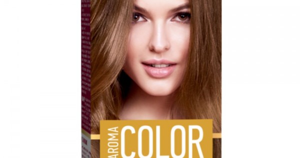 Vopsea de Par Permanenta AROMA Color, 16 Nuanta Caramel Deschis, 90 ml ...