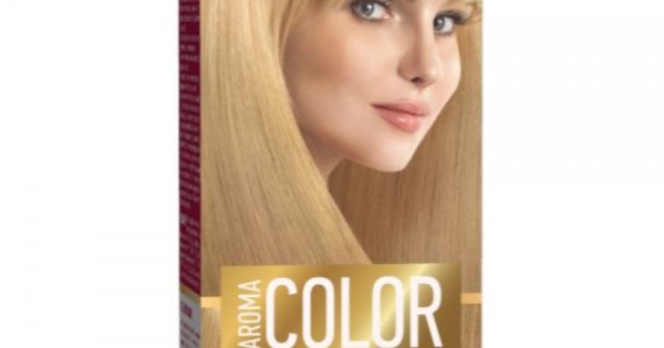 Vopsea de Par Permanenta AROMA Color, 37 Nuanta Blond Perlat, 90 ml ...