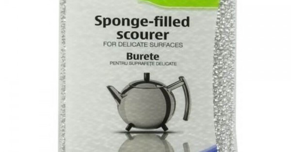 Burete pentru Suprafete Delicate STELLA, Argintiu, Bureti din Inox ...