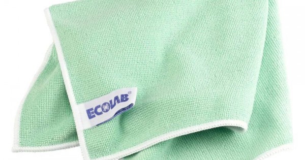 Set 5 Lavete Universale ECOLAB Polifix din Microfibra, 40x40 cm, Verzi ...