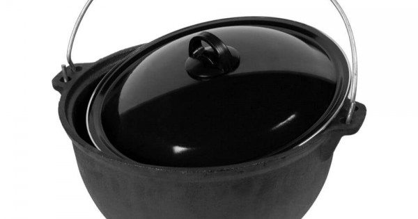 Ceaun Fonta si Capac Tabla, Diametru 36 cm, 16 Litri, 24 cm, Culoare ...