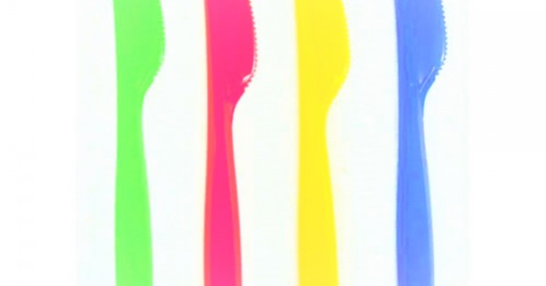 Cutite din Plastic, 10 Buc/Bax, Lungime 18.5 cm, Multicolor, Seturi ...