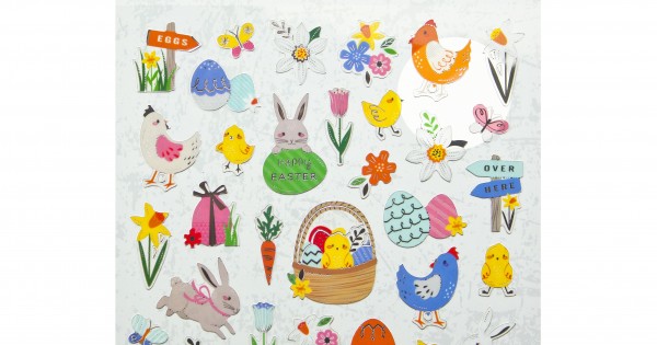Abtibild DACO Lipeste si Zambeste, Model Paste, Multicolor, 37 Buc/Set ...