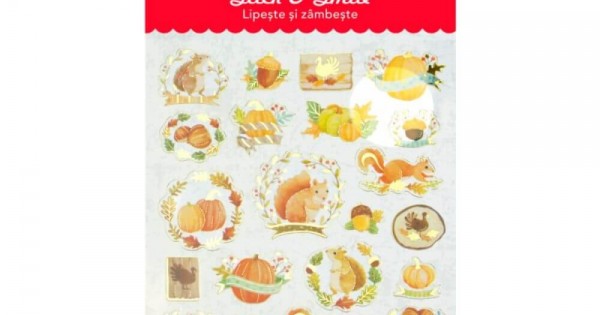 Abtibilduri DACO Lipeste si Zambeste, Veverite si Dovlecei, 21 Buc/Set ...