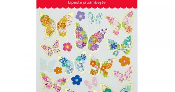 Abtibilduri DACO Lipeste si Zambeste, Model Fluturi, Multicolor, 20 Buc ...