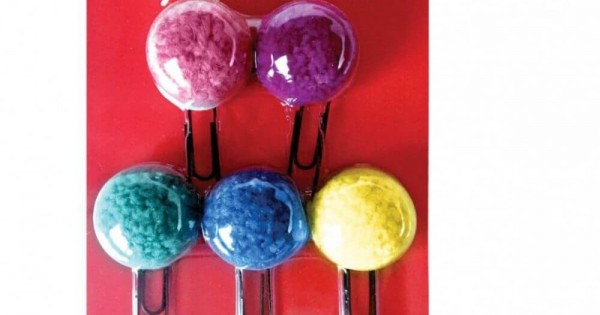 Agrafe Ciucurate DACO, 5 Buc/Set, 6x3 cm, Multicolor, Material Textil ...