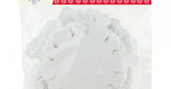 Forme Spuma Autoadeziva DACO, 14.5 cm, 10 Buc/Set, Model Fulg de Nea ...