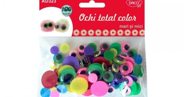 Ochi Mobili Total Color DACO, 100 Buc/Set, Multicolor, Ochi Mobili ...