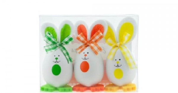 Oua Urecheate DACO, 3 Buc/Set, 10 cm, Plastic/Fetru, Multicolor, Oua ...