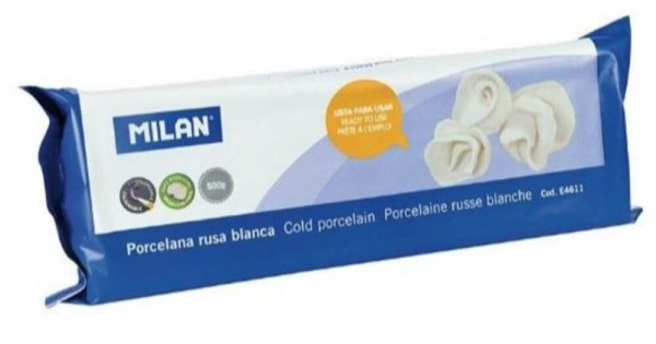 Pasta Modelaj MILAN, 500 g, Culoare Alba, Efect Portelan, Portelan ...