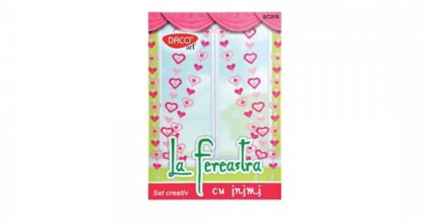 Set Decor Daco pentru Perdea, Roz, Model Inimi, Snur 90 cm, Plastic ...