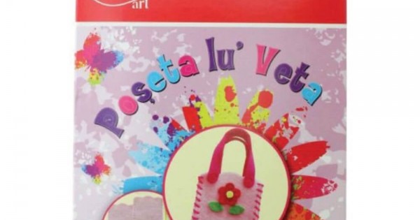 Set Creativ Daco Poseta lui Veta, Fetru, Multicolor, Nasture, Ata, Ac ...