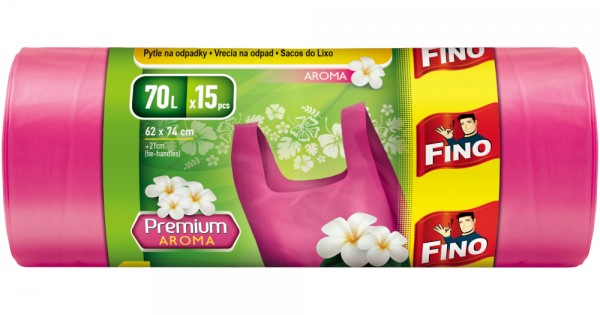 Saci Menajeri Fino Premium, 70L, 15Buc/Set, Roz, Saci, Saci Menaj Roz ...