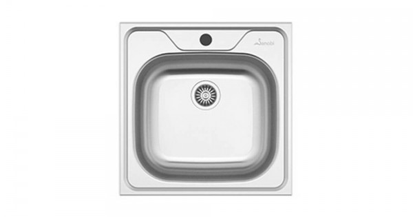 Chiuveta Patrata Bucatarie Sanobi, 48x48 cm, Inox Alimentar, Finisaj ...