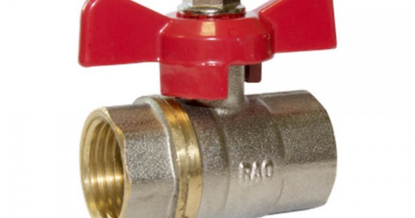 Robinet pentru Apa din Alama, Raodyne, 1/2 Toli, 16 Bari, Inchidere Sfera, cu Fluture, Filet ...