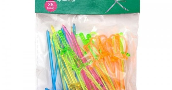 Scobitori Tip Sabiuta din Plastic, Lungime 85 mm, 35 Buc/Set, Diverse ...